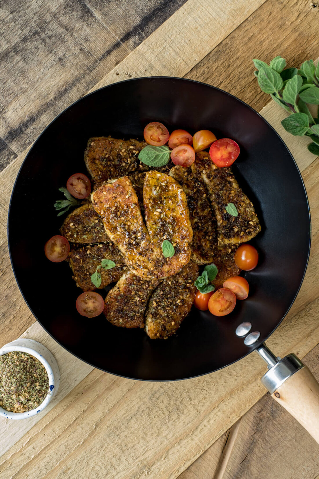 Za’atar Crusted Pan-Fried Halloumi – The Good Thymes